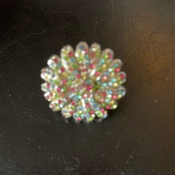 Jewelry | New Beautiful Multi Color Crystals Burst Ring Adjustable ...